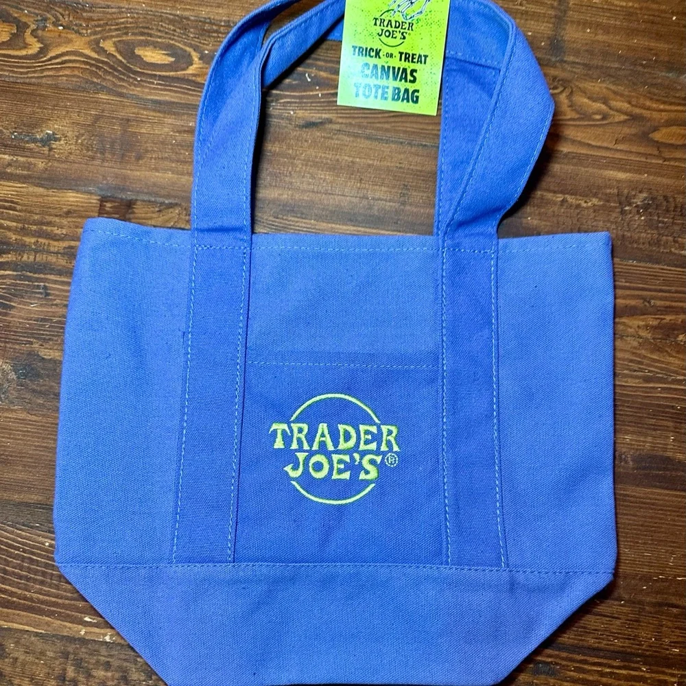 Bags | Trader Joes Mini Canvas Tote Bag Limited Edition New With Tags ...